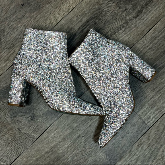 Betsey Johnson | Shoes | Betsey Johnson Rhinestone Boots | Poshmark